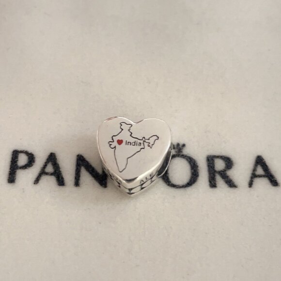 Pandora | Jewelry | Pandora India Map Dangle Charmheart Bead Charm ...